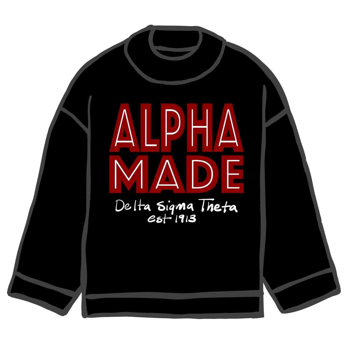 Delta ALPHA MADE Sweater Black – 1982 Gallery